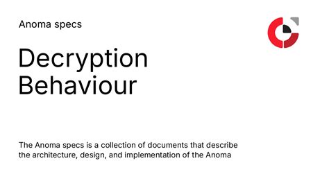 Decryption Behaviour Anoma Specification
