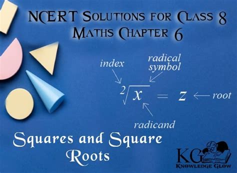 NCERT Solutions For Class Maths Chapter Squares Square Roots