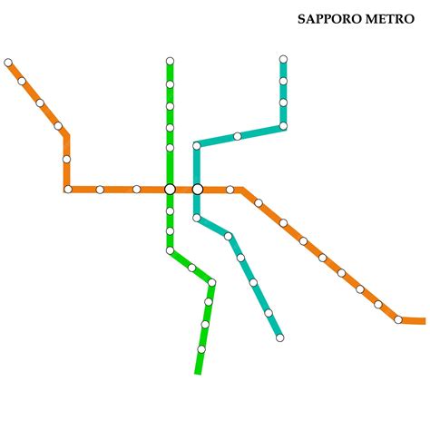 Карта метро саппоро | Премиум векторы