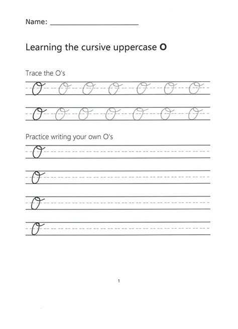 Printable Cursive O Uppercase Free Download And Print For You