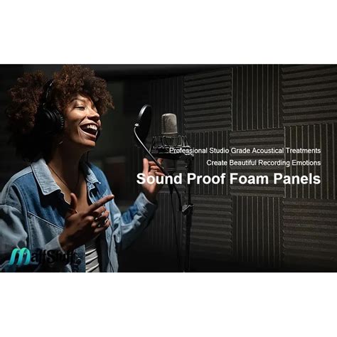 Комплект от 12 самозалепващи се звукопоглъщащи панели за звукоизолация от огнеупорна