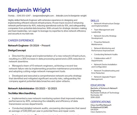 4 Network Engineer Cv Examples [ Free Templates]