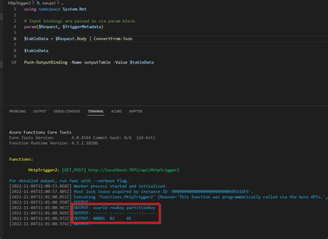 How To Correctly Pass Data Between Two Azure Powershell Functions