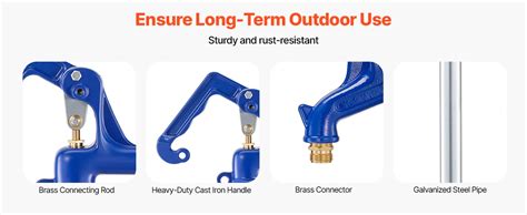 Vevor 1280mm Frost Proof Yard Hydrant With 610mm Bury Depth G 34