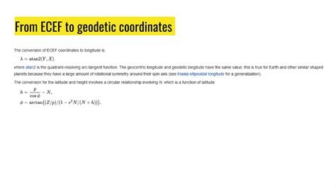 Coordinate System Used In Satellite Navigationpptx