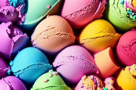 Premium AI Image Background Of Colorful Creamy Icecream K Hdr Hyper Realistic Masterpiece