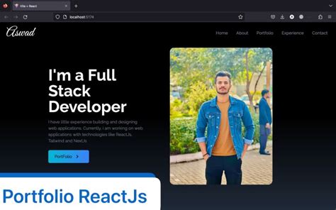 Portfolio Website In Reactjs And Tailwind Css Aswad Mustafa