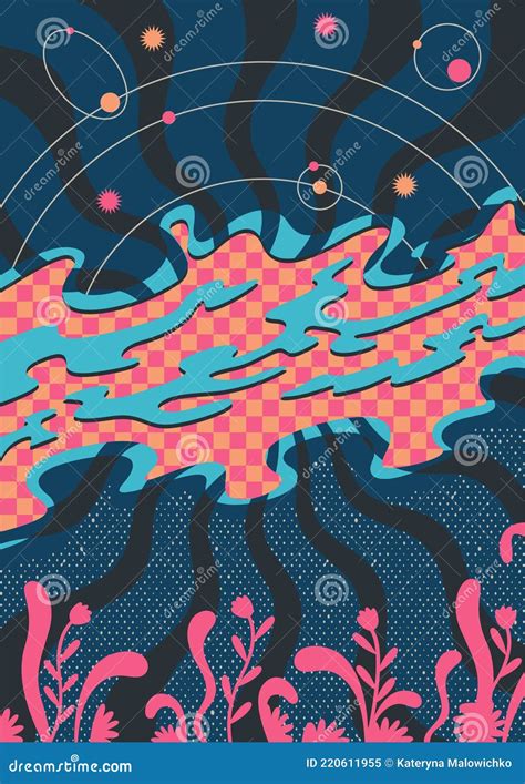 Abstract Psychedelic Background Vector Illustration Stock Vector