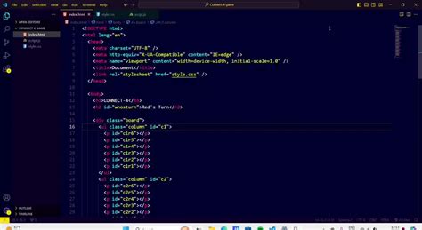 completed connect 4 game with html css and javascript rigzen angmo