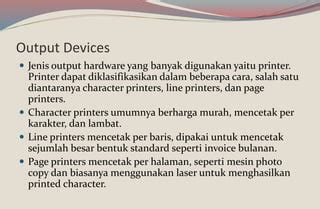 Perangkat Input Dan Output Ppt Ppt