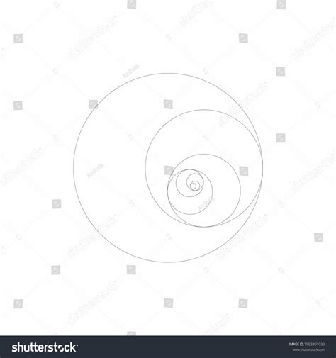 Fibonacci Sequence Circle Golden Ratio Stock Illustration 1963801039 Shutterstock