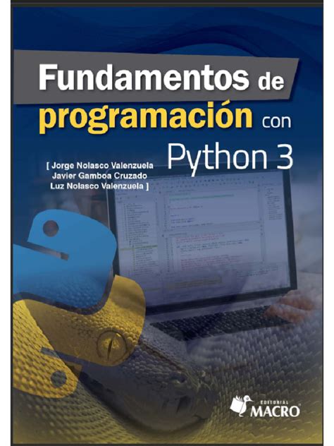 fundamentos programación python tres pdf