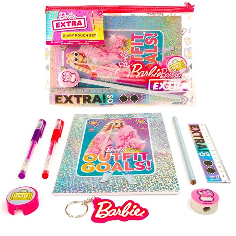 Barbie Extra Diary Pouch Set Barbie Stationary Sets For Girls Back