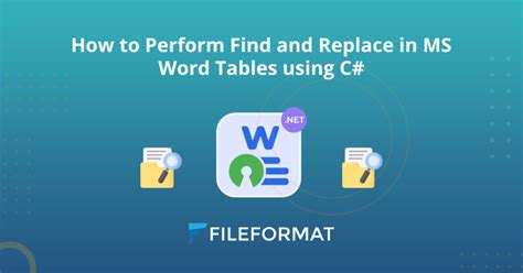 C을 사용하여 Ms Word 테이블에서 찾기 및 교체를 수행하는 방법