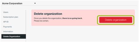 How Can I Delete An Organization Support