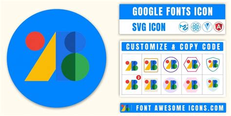 Google Fonts Icon SVG Code Download Path HTML