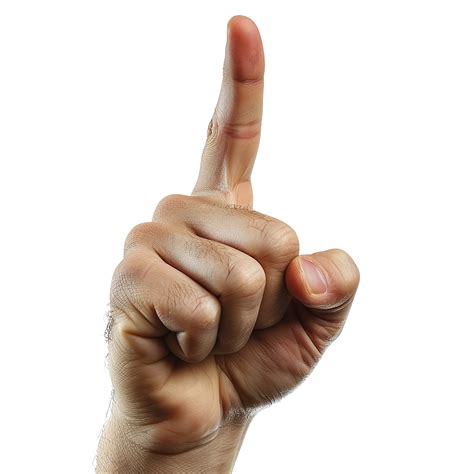 Hand Gesture Index Finger Pointing Up Selection Click 55215582 Png