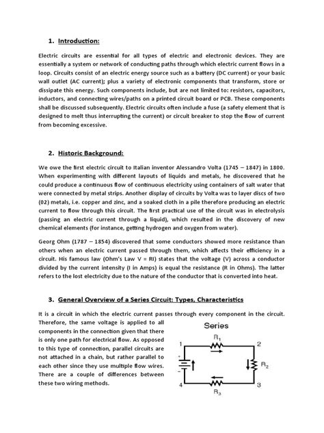 Series Circuits Pdf Series And Parallel Circuits Electrical Network