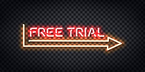 템플릿 장식 및 벽 배경에 덮이는 레이아웃을 위한 무료 평가판 프레임 로고의 벡터 사실적인 격리 된 네온 사인 30에 대한 스톡 벡터 아트 및 기타 이미지 Istock