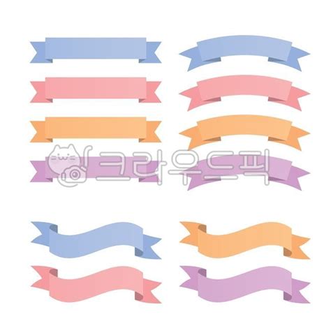 리본 라벨 배너 광고 프레임 사진이미지일러스트캘리그라피 Green Seed작가