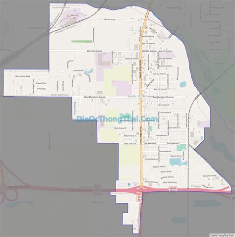 Map Of South Hutchinson City Thong Thai Real