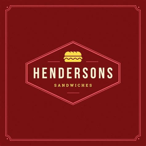 패스트푸드 로고 터 일러스트레이션 프리미엄 벡터