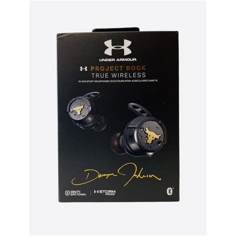 Under Armour Headphones Jbl Under Armour Project Rock True Wireless Black Gold True Wireless