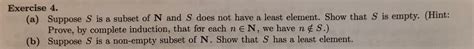 Solved Exercise 4 A Suppose S Is A Subset Of N And S Does