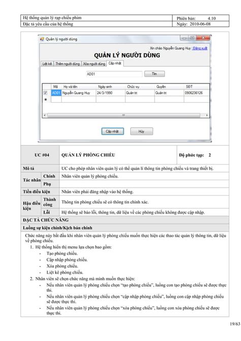 Hệ thống quản lý rạp chiếu phim DOC