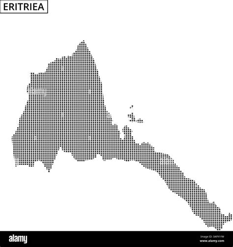 This Detailed Outline Of Eritrea Displays Its Geographic Borders And Unique Shape Highlighting