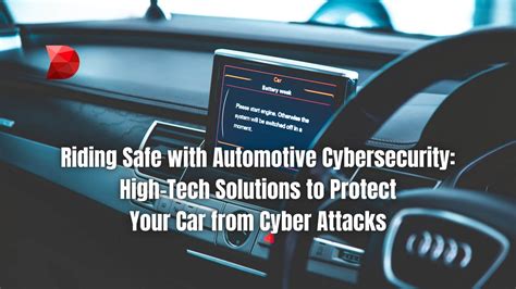Riding Safe With Automotive Cybersecurity Datamyte
