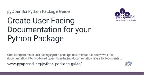 Create User Facing Documentation For Your Python Package — Python