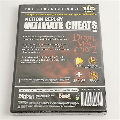 Playstation 2 Action Replay Ultimate Cheats Devil May Cry 2 Neu