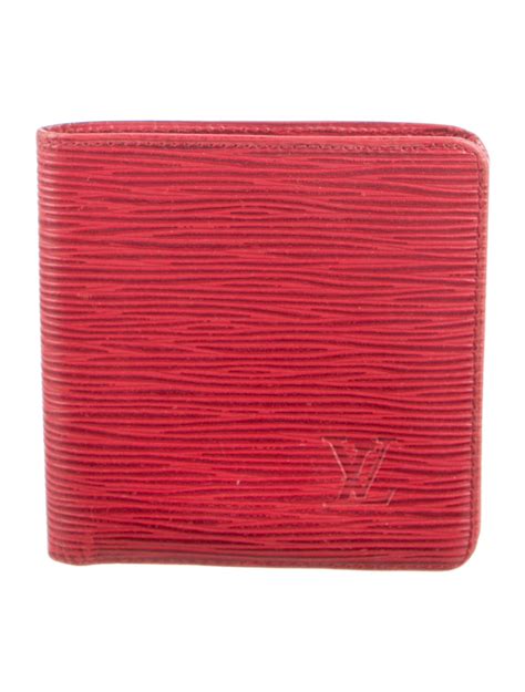 Louis Vuitton Vintage Epi Leather Bifold Wallet Red Wallets