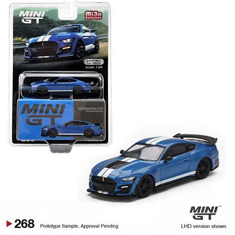 Minigt 포드 머스탱 쉘비 Gt500 용 다이 캐스트 합금 자동차 장식 모델 장난감 컬렉션 164