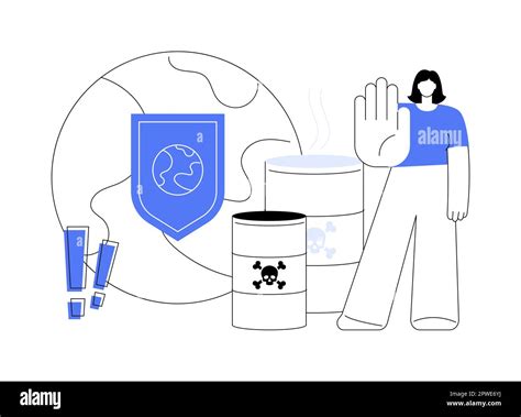 Chemical Pollution Abstract Concept Vector Illustration Stock Vector