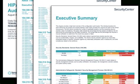 Hipaa Configuration Audit Summary Sc Report Template Tenable