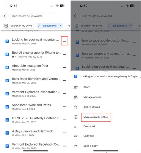 How To Save Google Docs To Files On IPhone