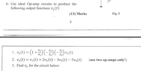 B Use Ideal Op Circuits To Produce The StudyX
