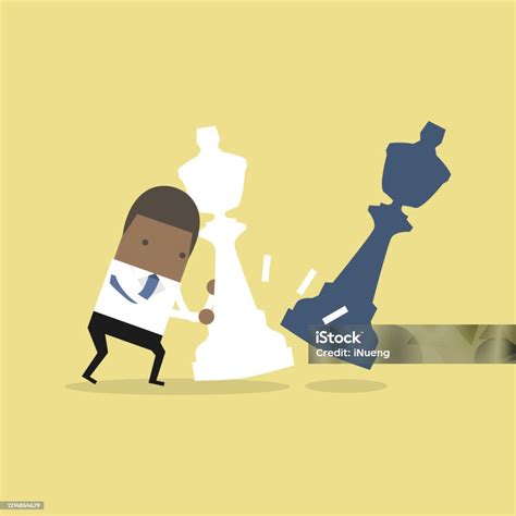 다른 체스 조각에 대한 거대한 흰색 체스 조각을 이동 아프리카 사업가 사업 계획 및 전략 개념 개념에 대한 스톡 벡터 아트 및 기타 이미지 Istock