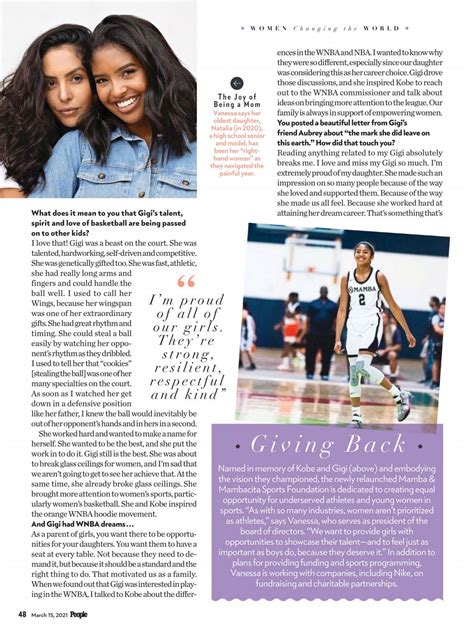 Vanessa Bryant In People Magazine March 2021 Hawtcelebs