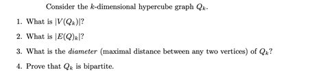 Solved Consider The K Dimensional Hypercube Graph Qk 1
