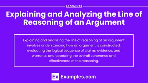 Unit Explaining And Analyzing The Line Of Reasoning Of An Argument Notes Practice
