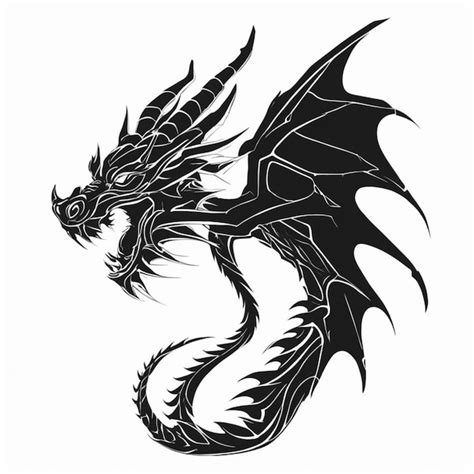 Premium Ai Image Tribal Dragon Tattoo