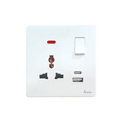 Aqua C Type Usb Multi Function Socket Aqua Electrical