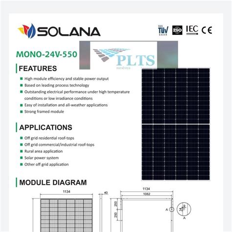 Jual Panel Surya 550wp Mono Solana Kota Surabaya Plts Surabaya Tokopedia