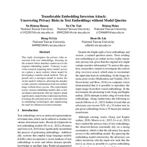 Transferable Embedding Inversion Attack Uncovering Privacy Risks In Text Embeddings Without