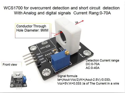 Wcs1700 Current Sensor Module Overcurrent And Short Circuit Detection