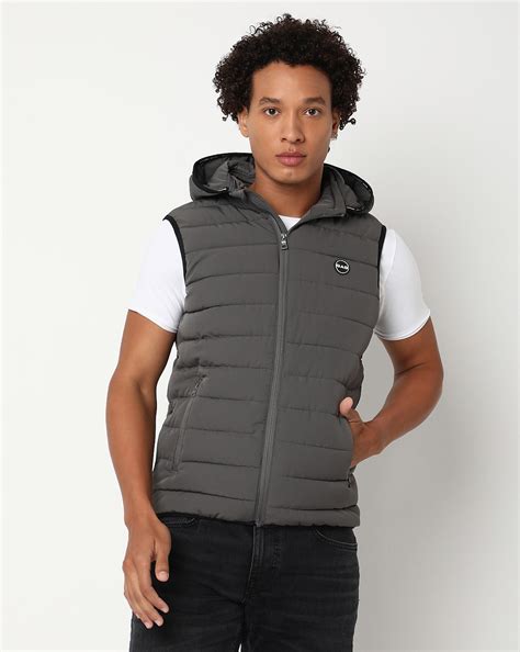 Leo Stitch Hooded Zip Front Gillet