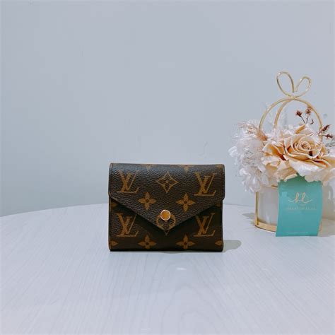 Louis Vuitton 路易威爾經典花紋三摺銀包victorline Pink Wallet｜popchill 拍拍圈